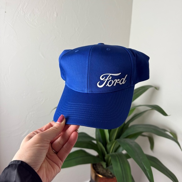 Ford | Accessories | Ford Logo Baseball Cap Blue Script Hat Unisex ...